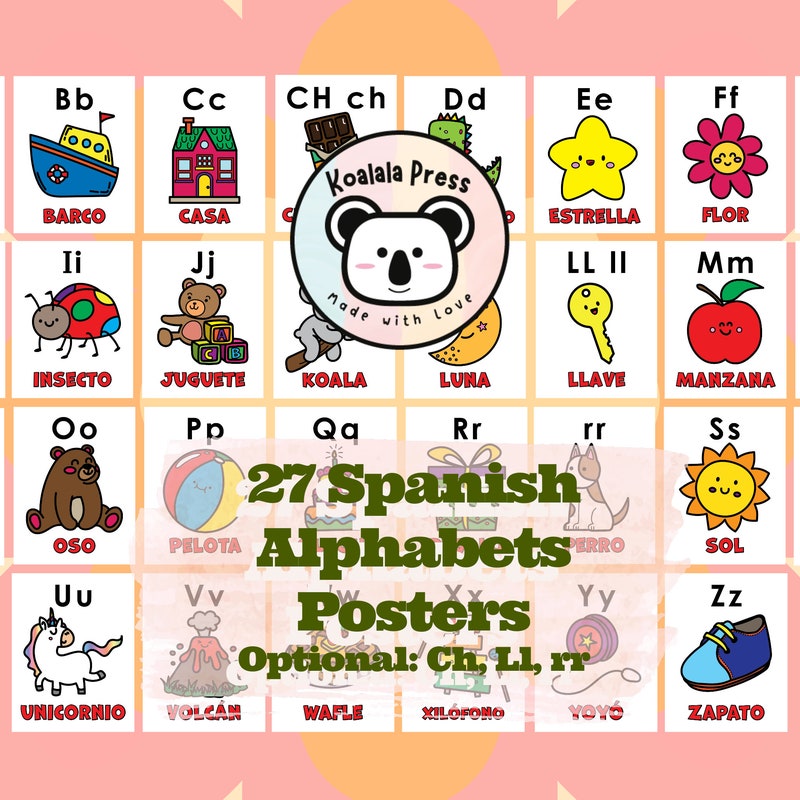 Spanish Alphabet - Etsy