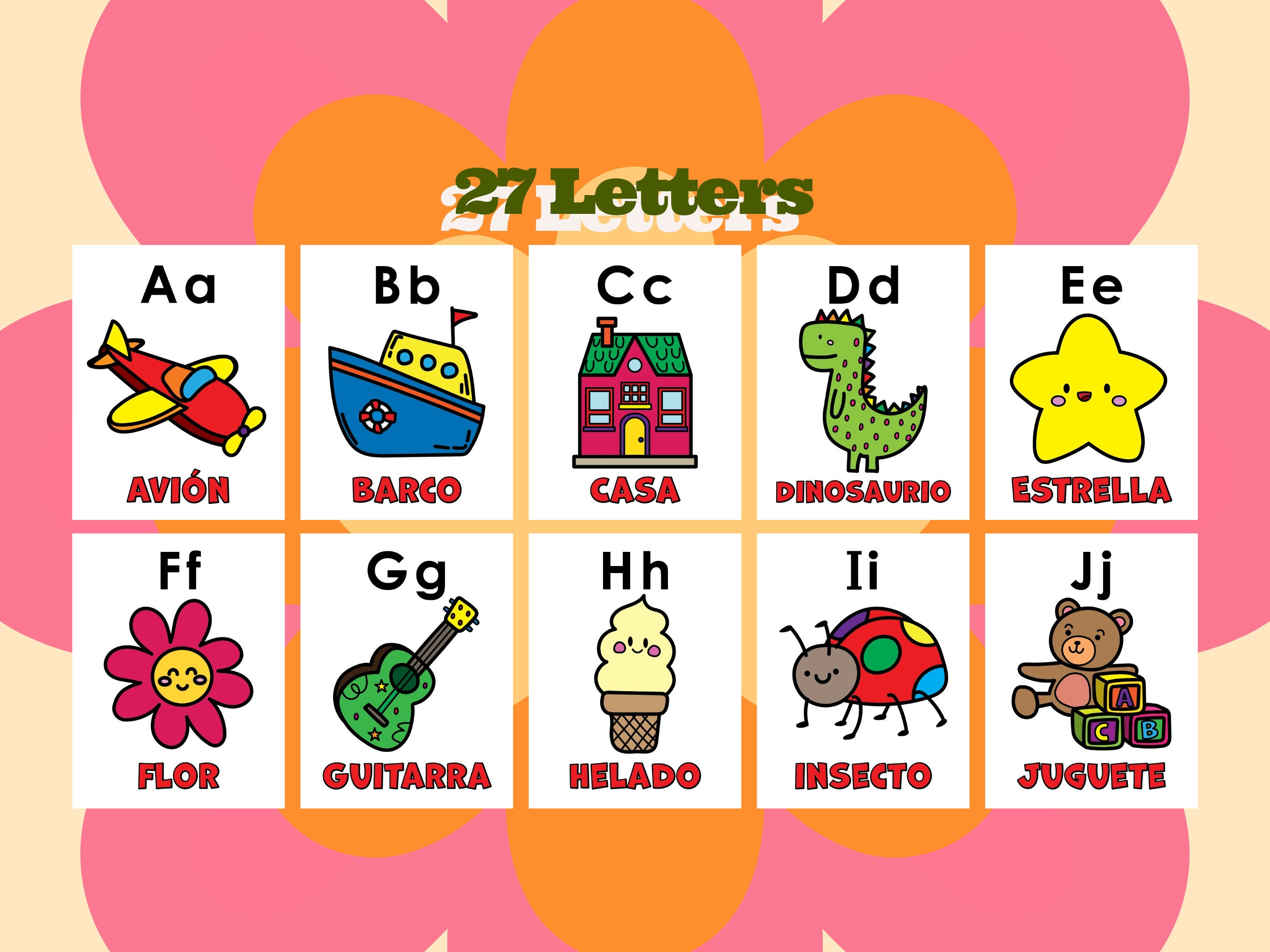Spanish Alphabet With Examples