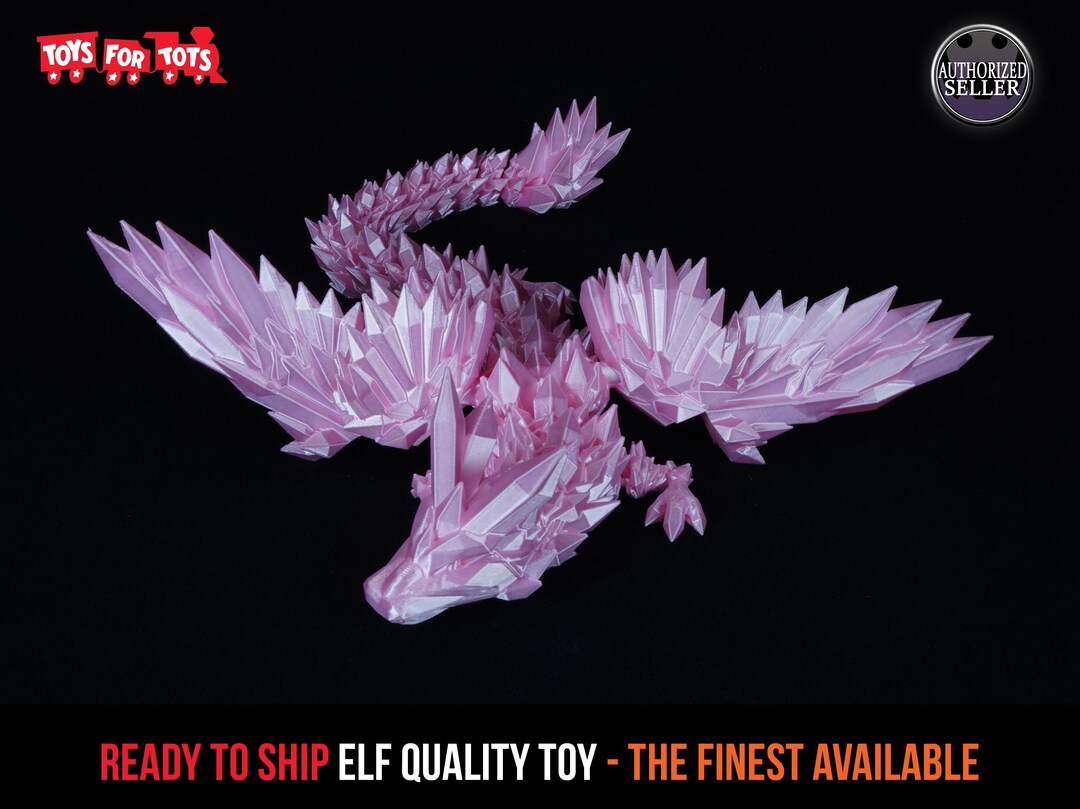 Crystal Wing Dragon Fidget Stress Relief Articulating Toy - Mythical ...
