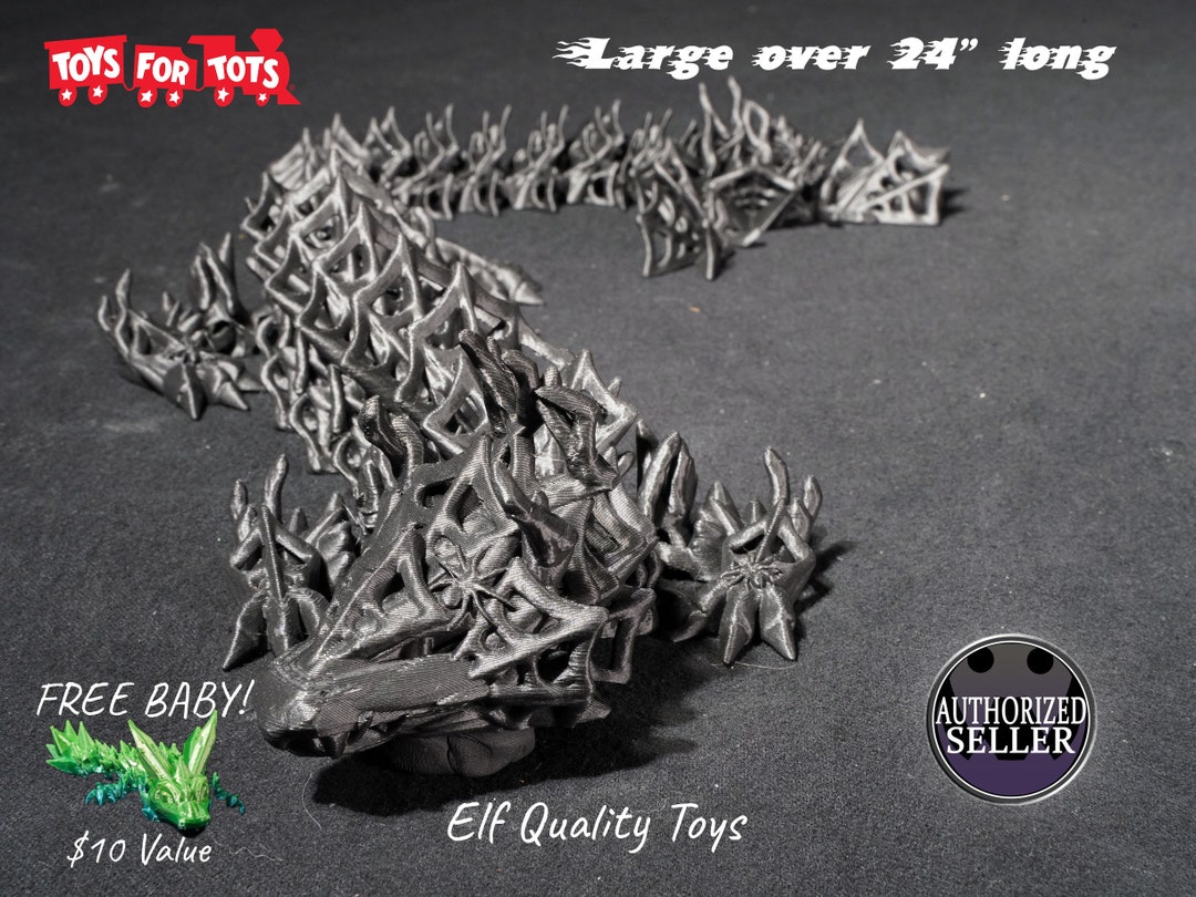 3D Printed Articulated Wicked Dragon Fidget Toy in 54 of the Hottest ...