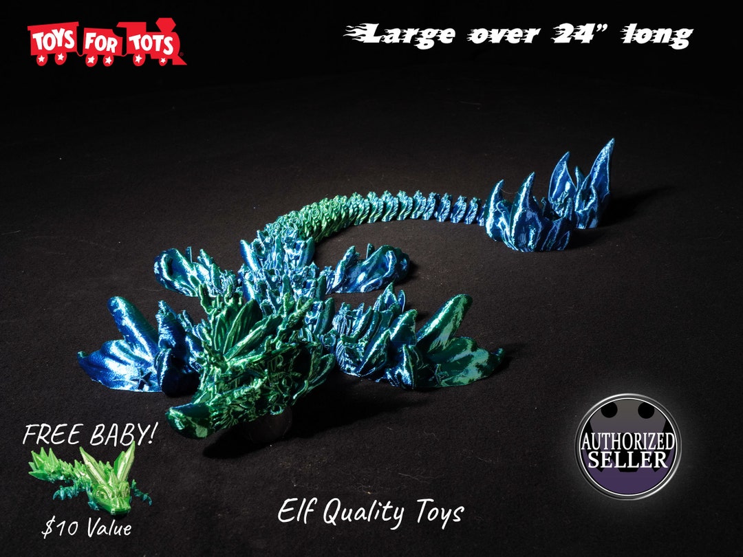 3D Printed Articulated Sea Reef Dragon Fidget Toy in 54 of the - Etsy ...