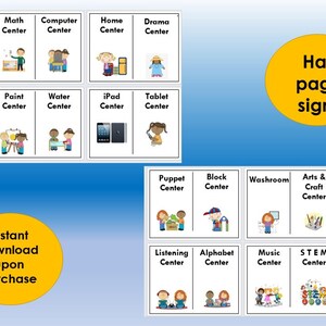 Printable Center Signs for Kindergarten/daycare/pre-k - Etsy