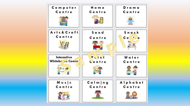Printable Centre Signs for Kindergarten/daycare/pre-k With Canadian ...