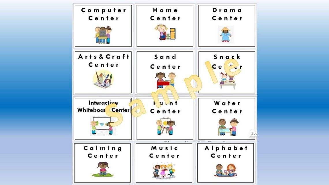 Printable Center Signs for Kindergarten/daycare/pre-k - Etsy