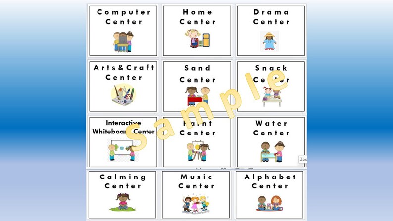 Printable Center Signs for Kindergarten/daycare/pre-k - Etsy