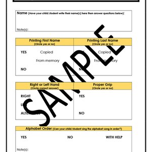 Printable Kindergarten Assessment - Etsy