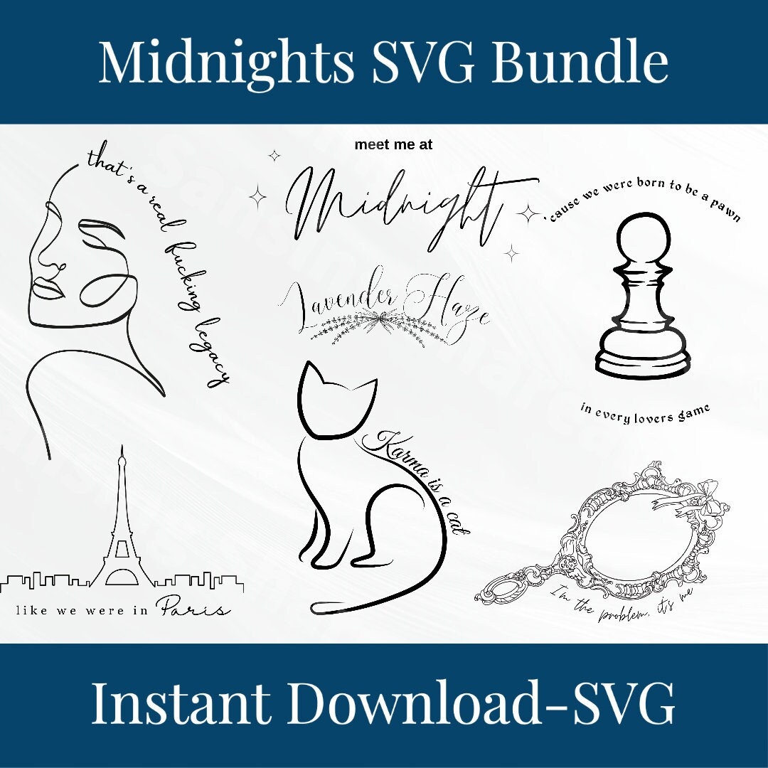 Taylor Swift Midnights SVG Bundle- 7 SVG Files- Instant Download - Etsy Canada