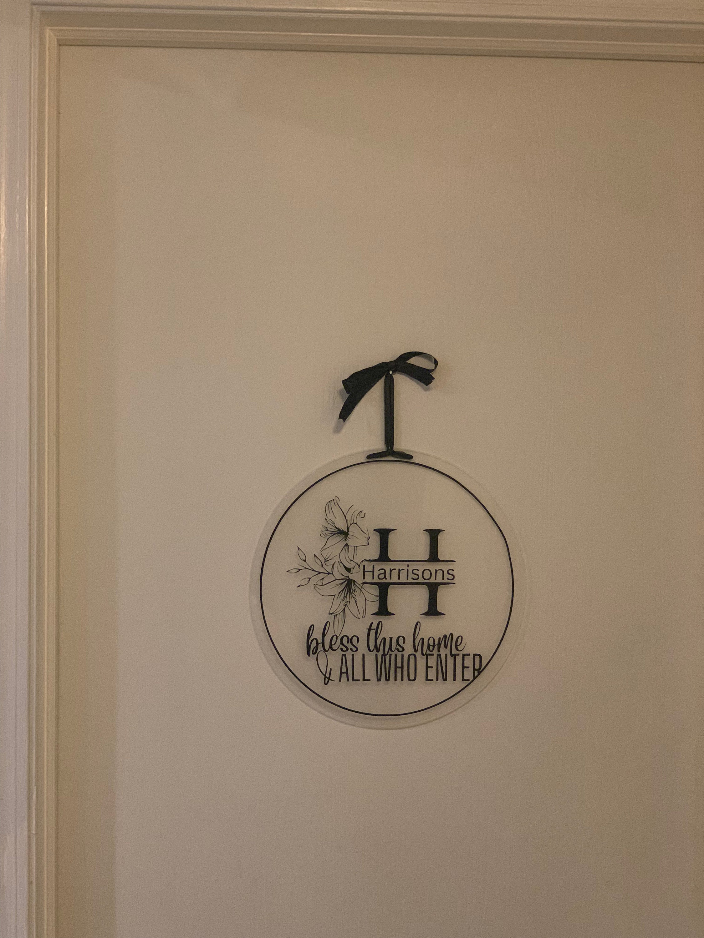 Personalized Acrylic Door Signs; Acrylic Front Door Sign; Personalized ...