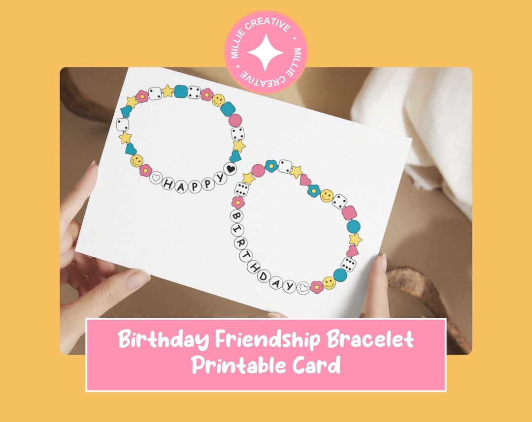 Printable Swiftie Birthday Card Taylor Eras Tour Friendship Bracelets ...