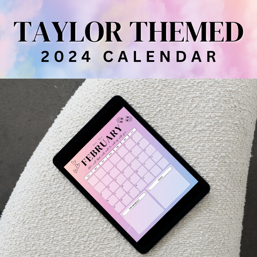 Eras Inspired 2024 Calendar Printable Digital Download for Organized ...