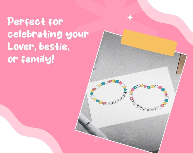 Printable Swiftie Birthday Card Taylor Eras Tour Friendship Bracelets ...