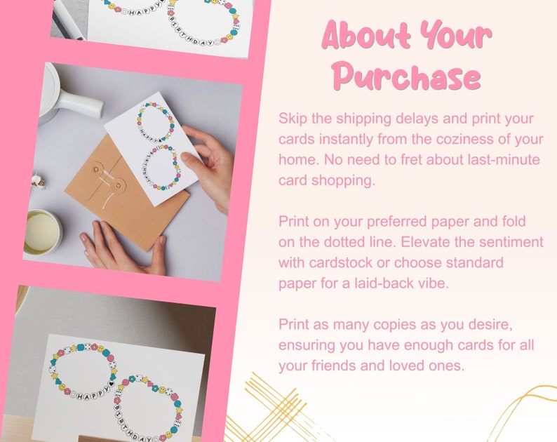 Printable Swiftie Birthday Card Taylor Eras Tour Friendship Bracelets ...