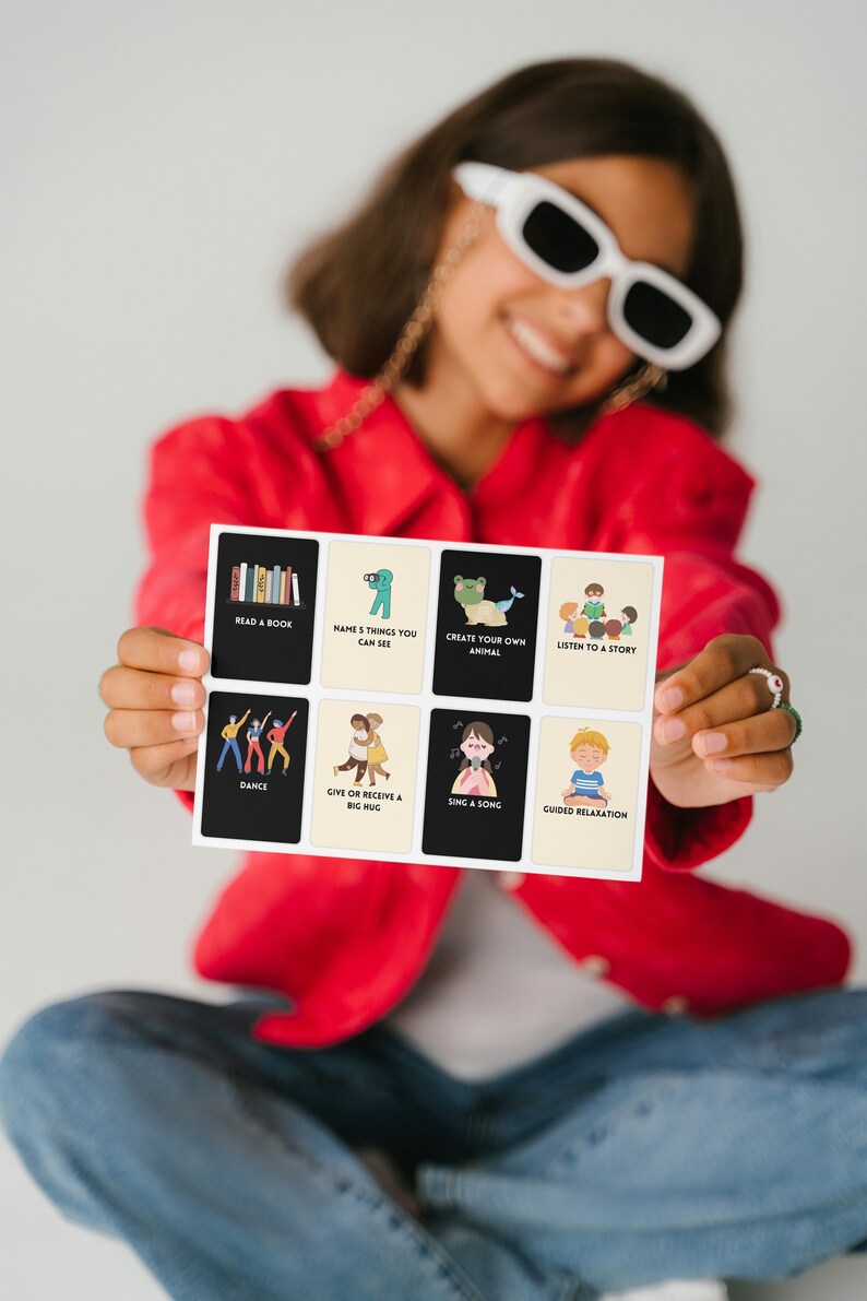 Calm Corner Flashcards for Kids ADHD Calming Strategies & Cool Down ...