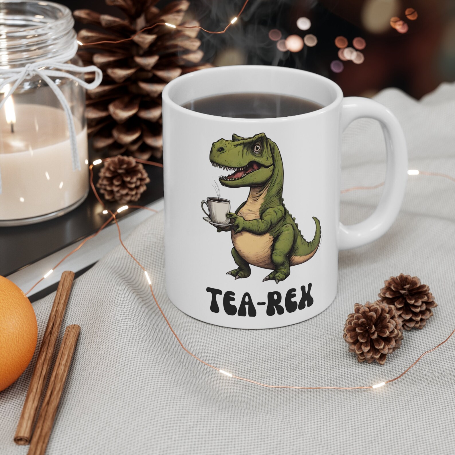 T-rex Tea Mug: Dinosaur Coffee Cup, Tea-rex Gift - Etsy