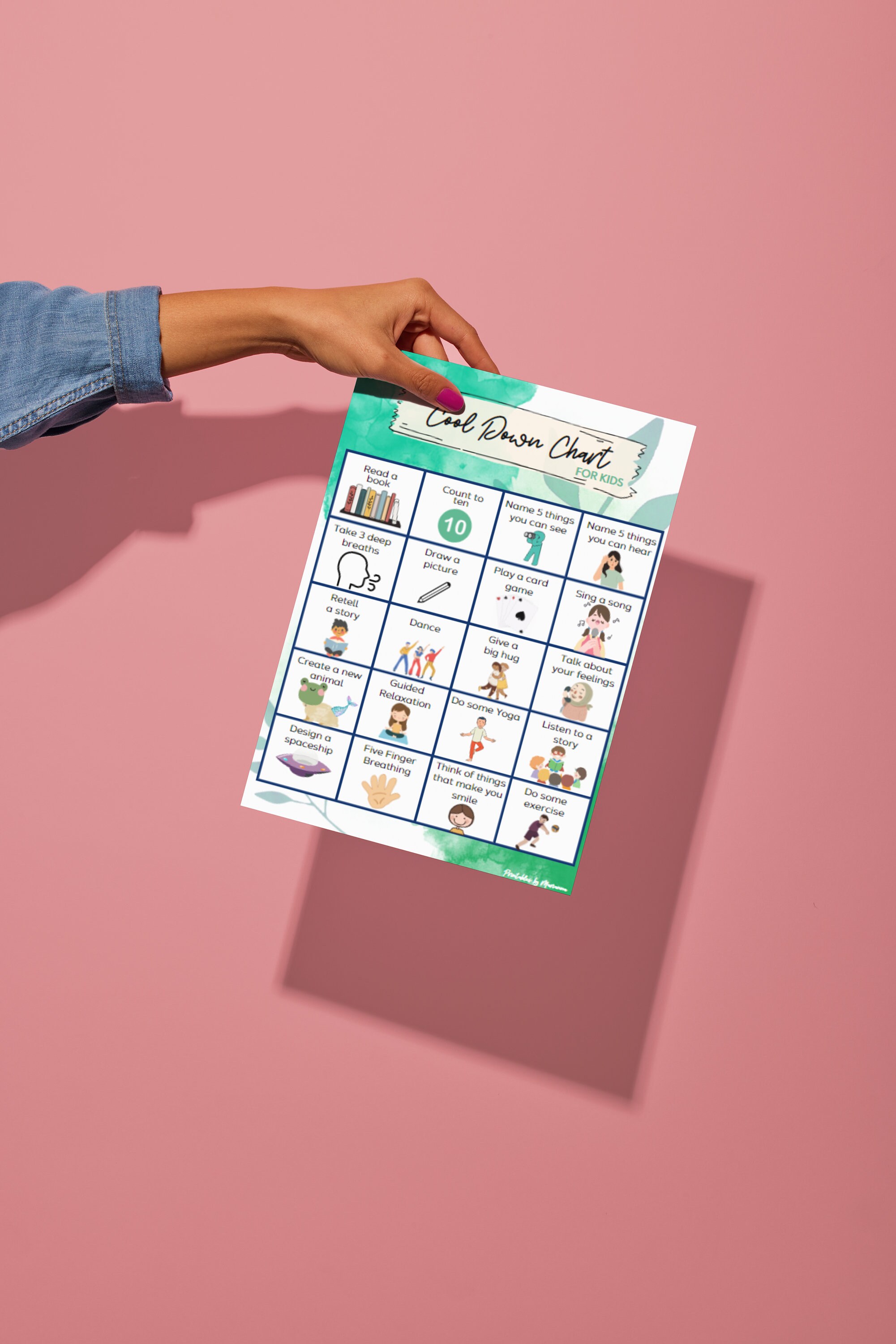 Calm Down Corner Activity Chart for Children Classroom Poster ...