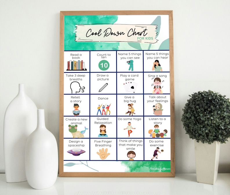 Calm Down Corner Activity Chart for Children Classroom Poster ...
