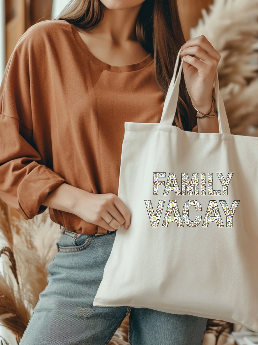Family Vacay Tote Bag - Vacation Beach Bag, Travel Shopper, Eco ...