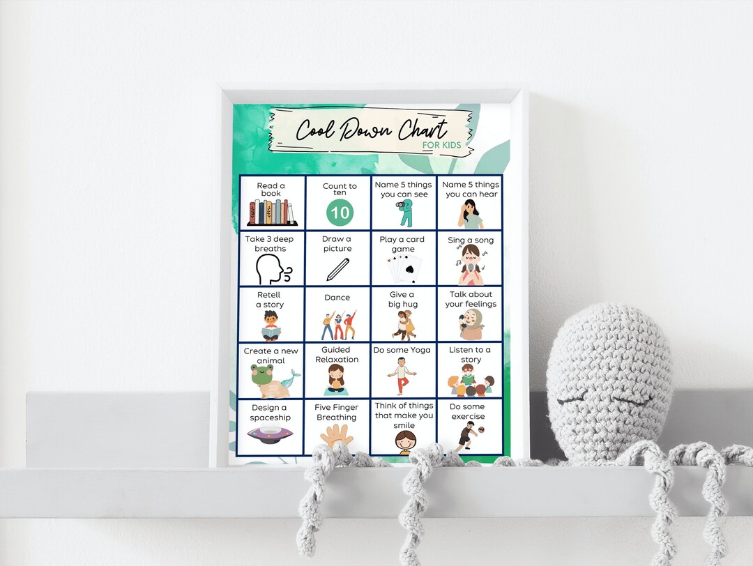 Cool Down Chart for Kids Ages 3 to 12 Calming Strategies With - Etsy