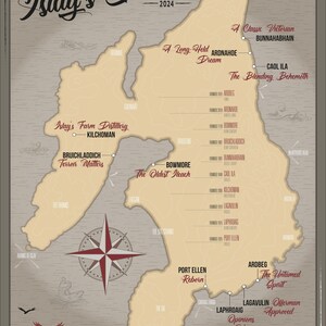 Islay Whisky Distillery Map Map of Islay Distilleries Poster Islay ...