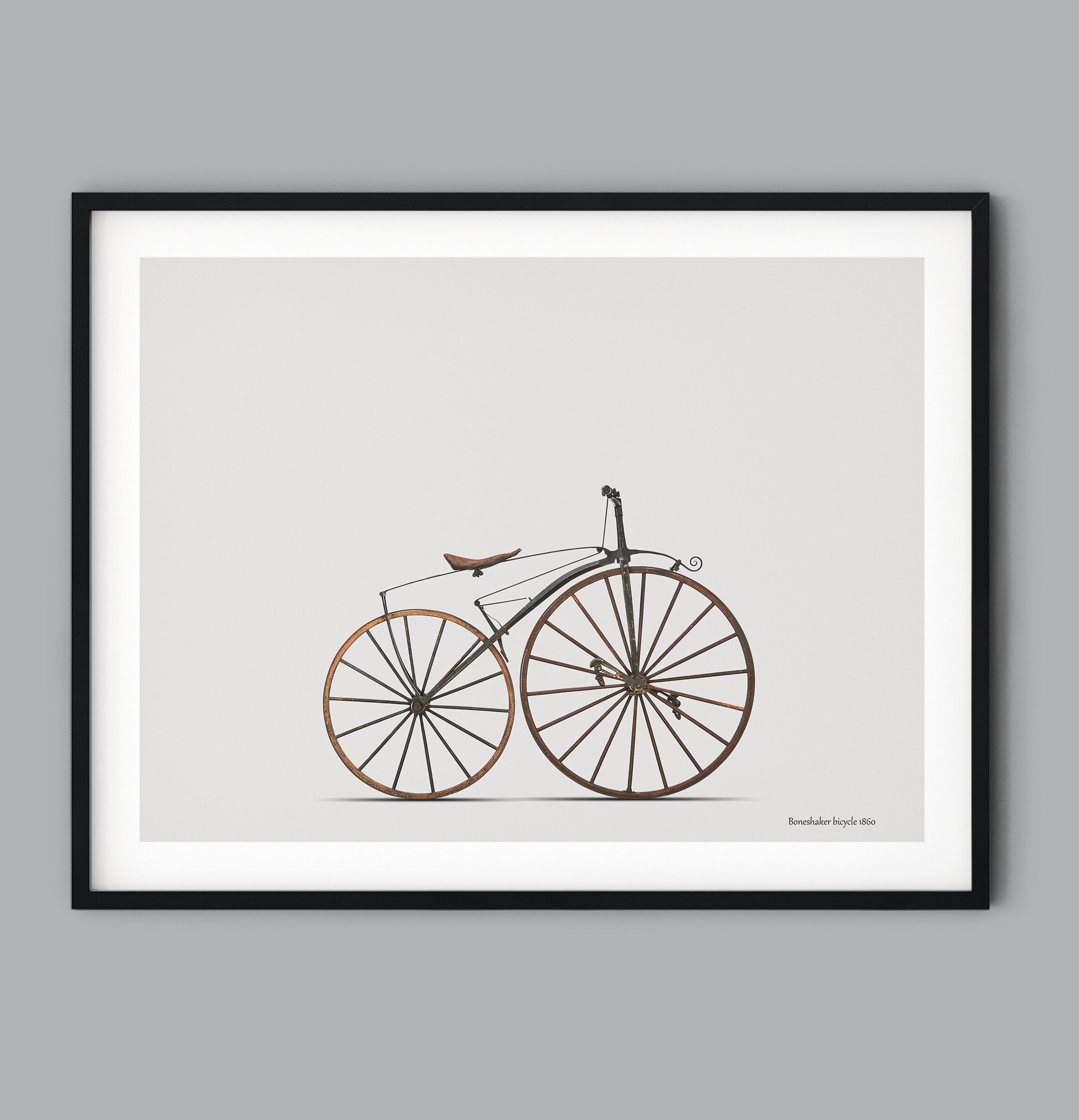 Boneshaker Bicycle 1860 Poster to Download and Print - Etsy