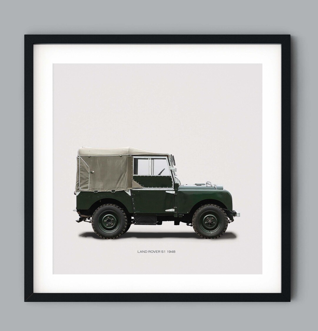 Land Rover Series 1 Minimalist Wall Art Print, Vintage 4x4 Poster ...