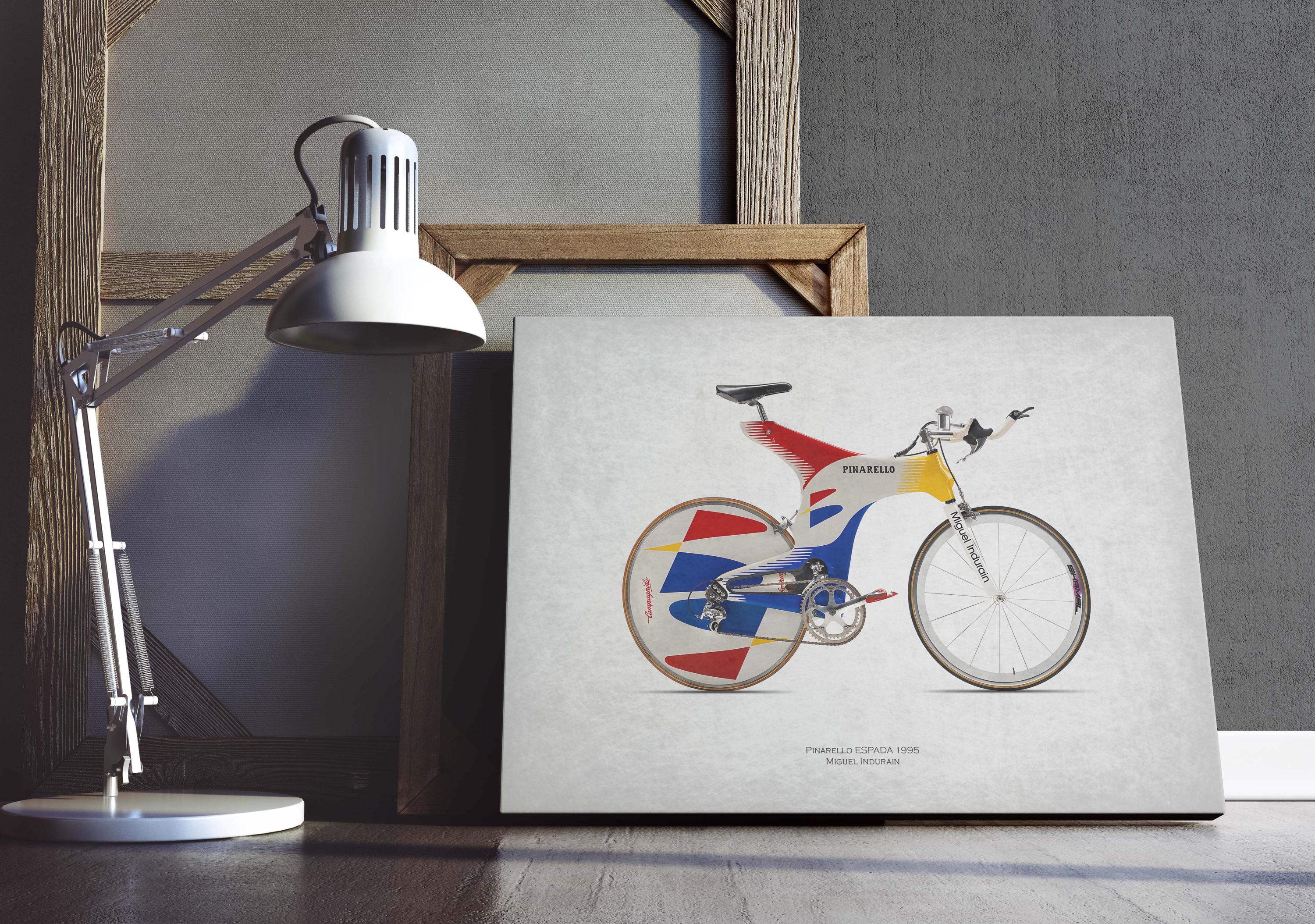 Pinarello Espada 1995 Wall Art | Miguel Indurain Time Trial Bike Print ...