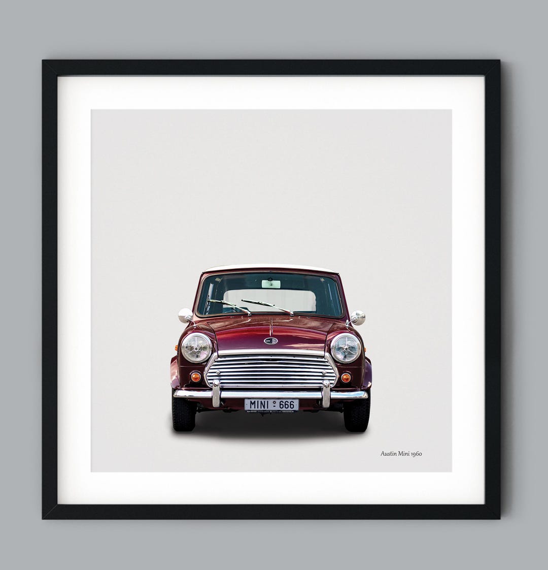 Austin Mini 1960 Classic Car Poster to Download. Iconic Retro Car - Etsy