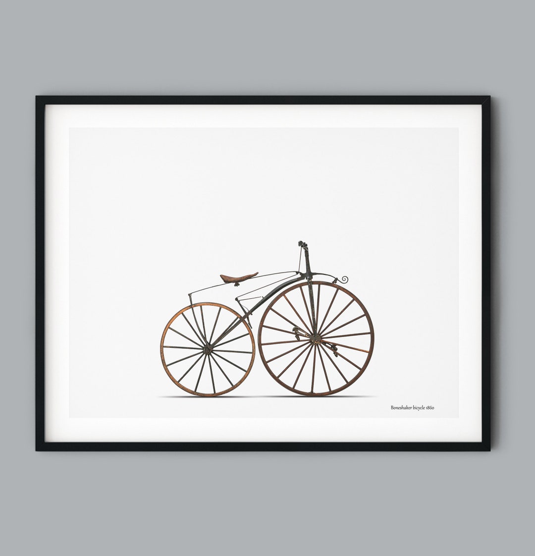 Boneshaker Bicycle 1860 Poster to Download and Print - Etsy