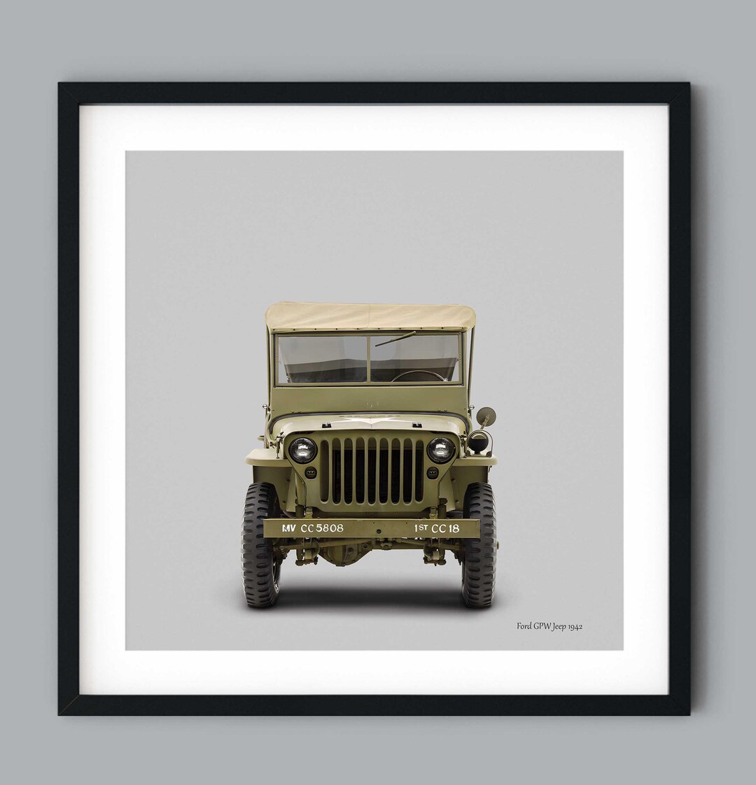 Ford GPW Jeep 1942 Classic Car. Iconic Retro Car. Big Size Poster to ...
