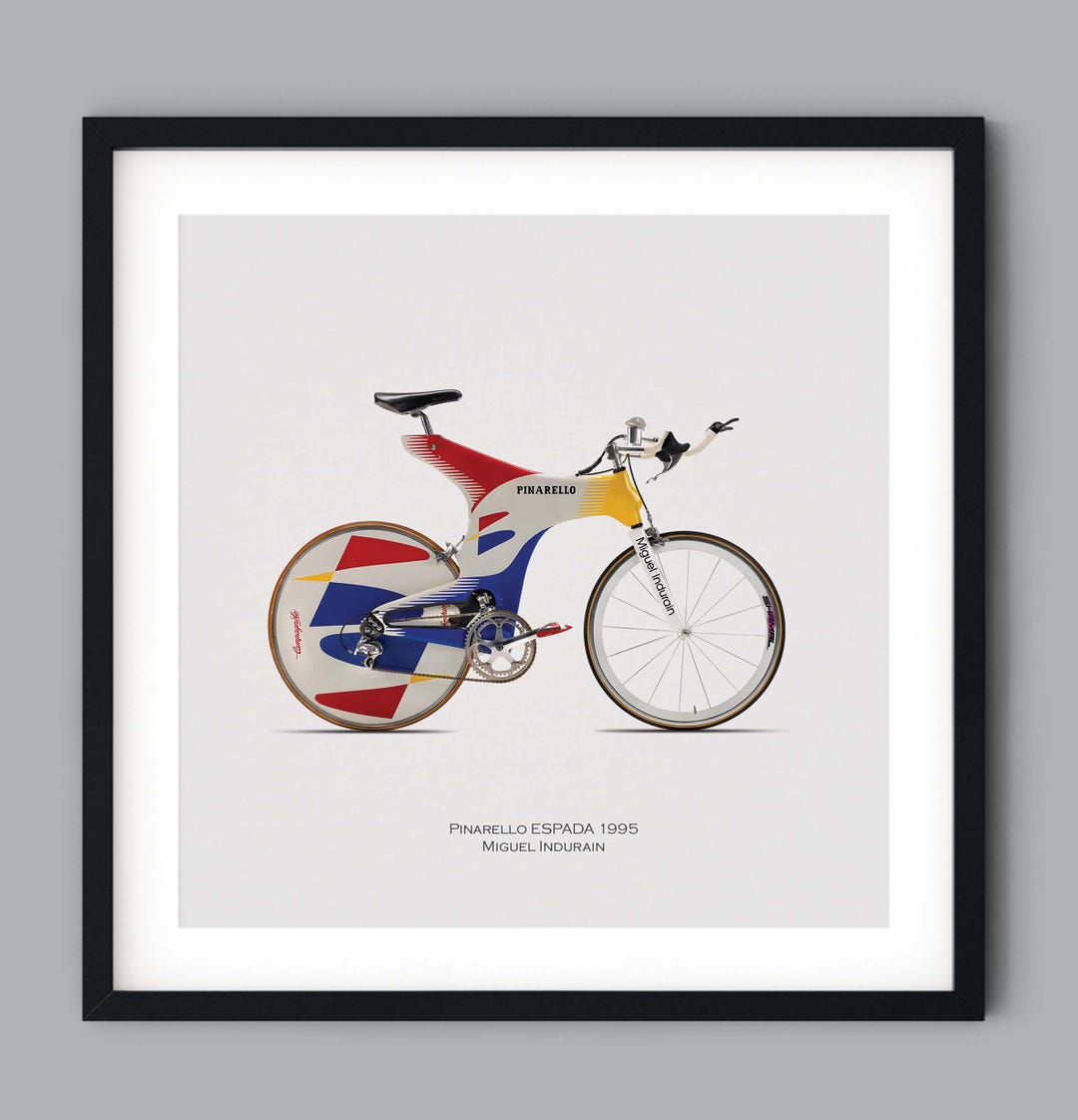 Pinarello Espada 1995 Wall Art | Miguel Indurain Time Trial Bike Print ...