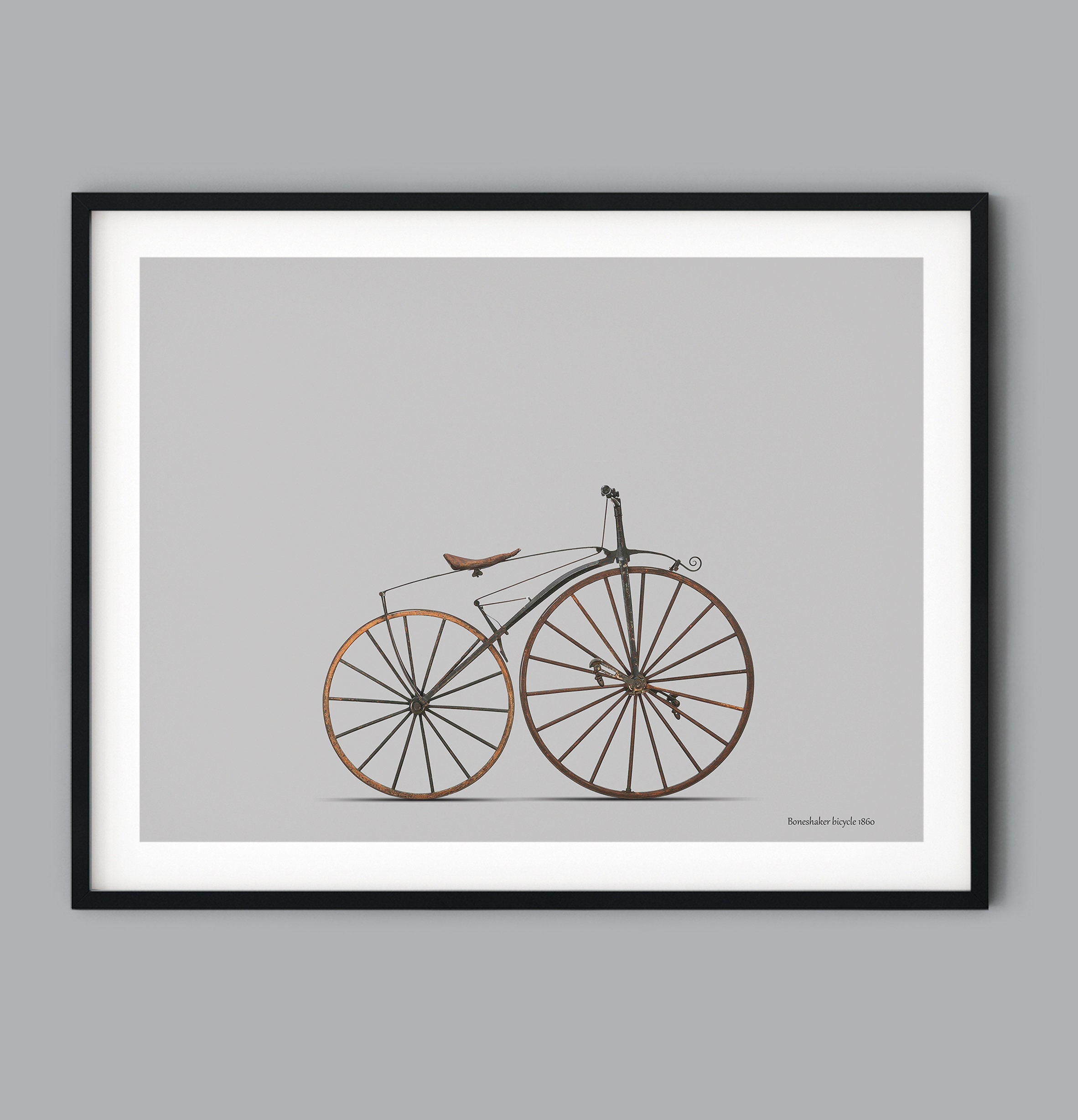 Boneshaker Bicycle 1860 Poster to Download and Print - Etsy
