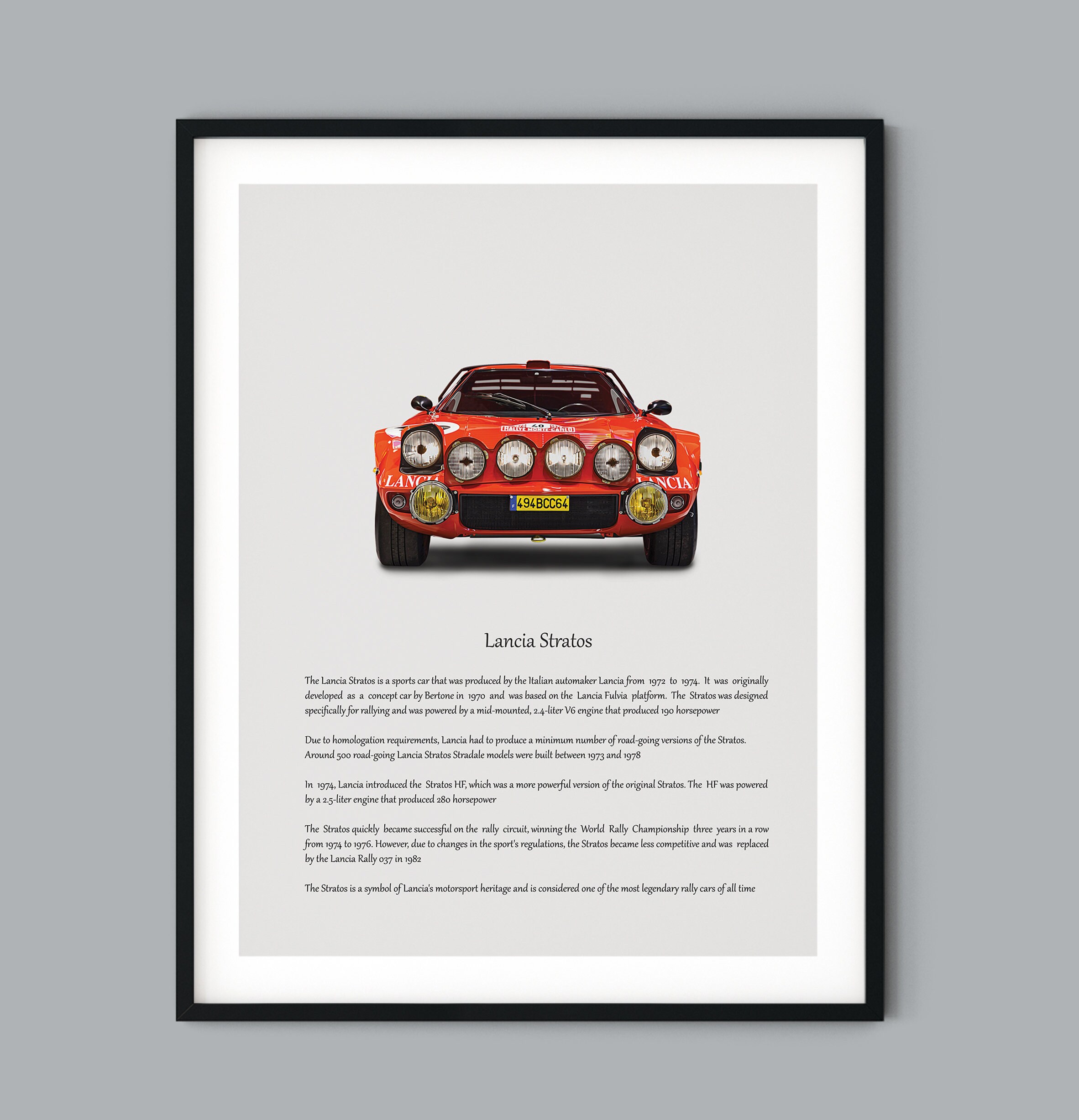 Lancia Stratos Rally Car Poster to Download and Print - Etsy