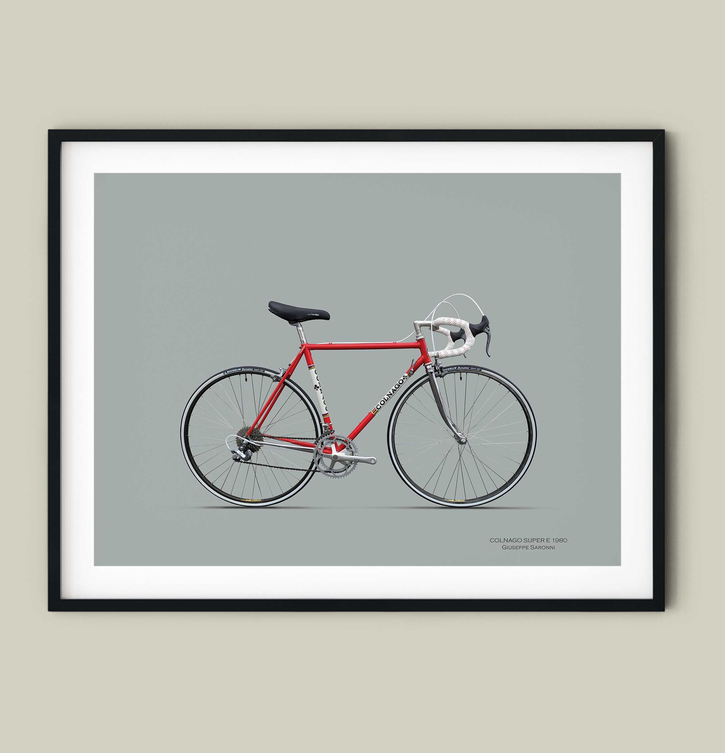 Colnago Super E 1980 Giuseppe Saronni. Classic Road Vintage Bike POSTER ...