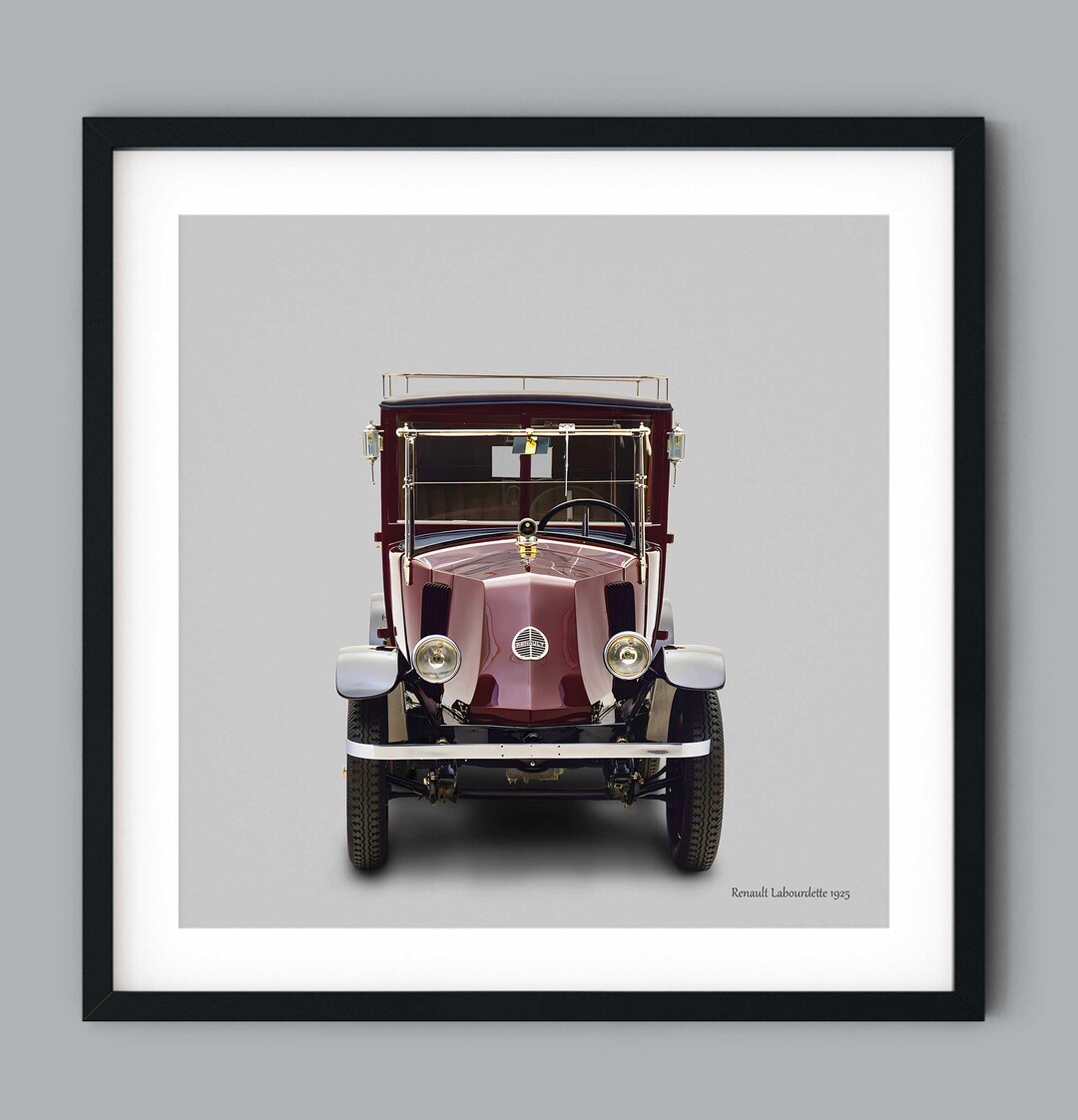 Renault Labourdette 1925 Classic Car. Iconic Retro Car. Big Size Poster ...