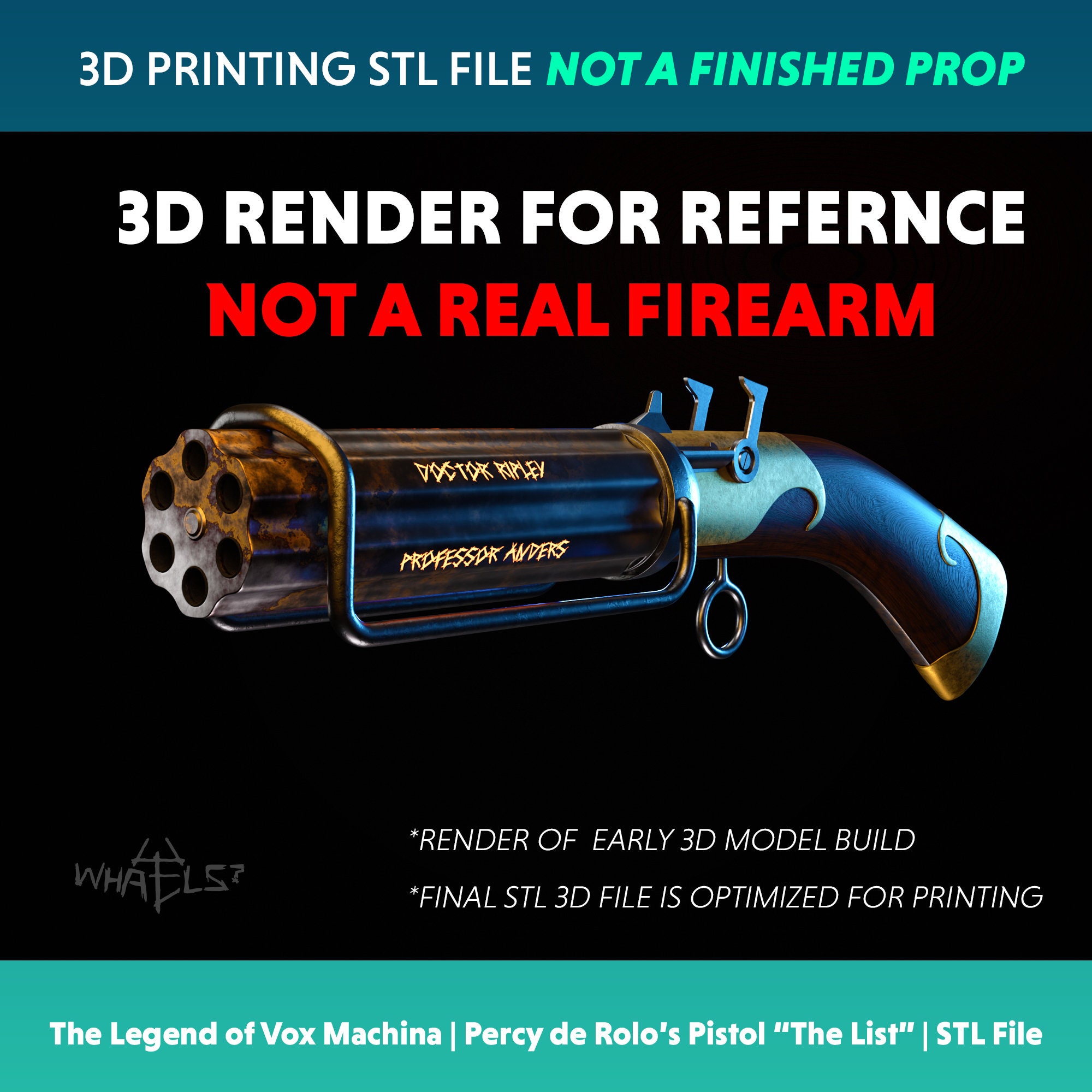 Percy de Rolos The List STL 3D Druckdatei The Legend of Vox Machina Fan ...