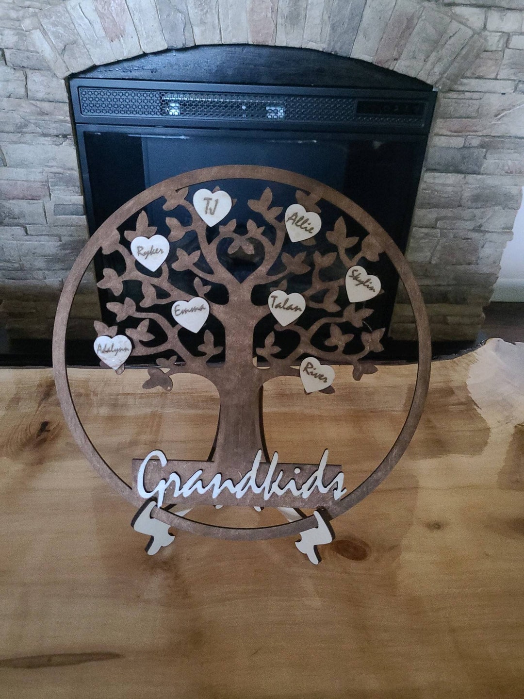 Grandkids Family Tree Wood Sign Grandparents Sign Mothers - Etsy