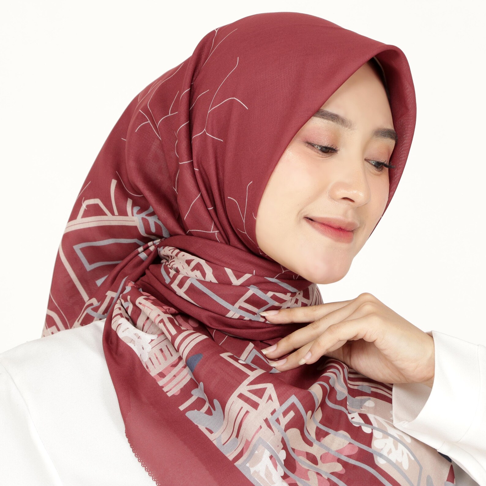 Cities Series Square Hijab: Elegant Voal Tryspan Scarf - Etsy