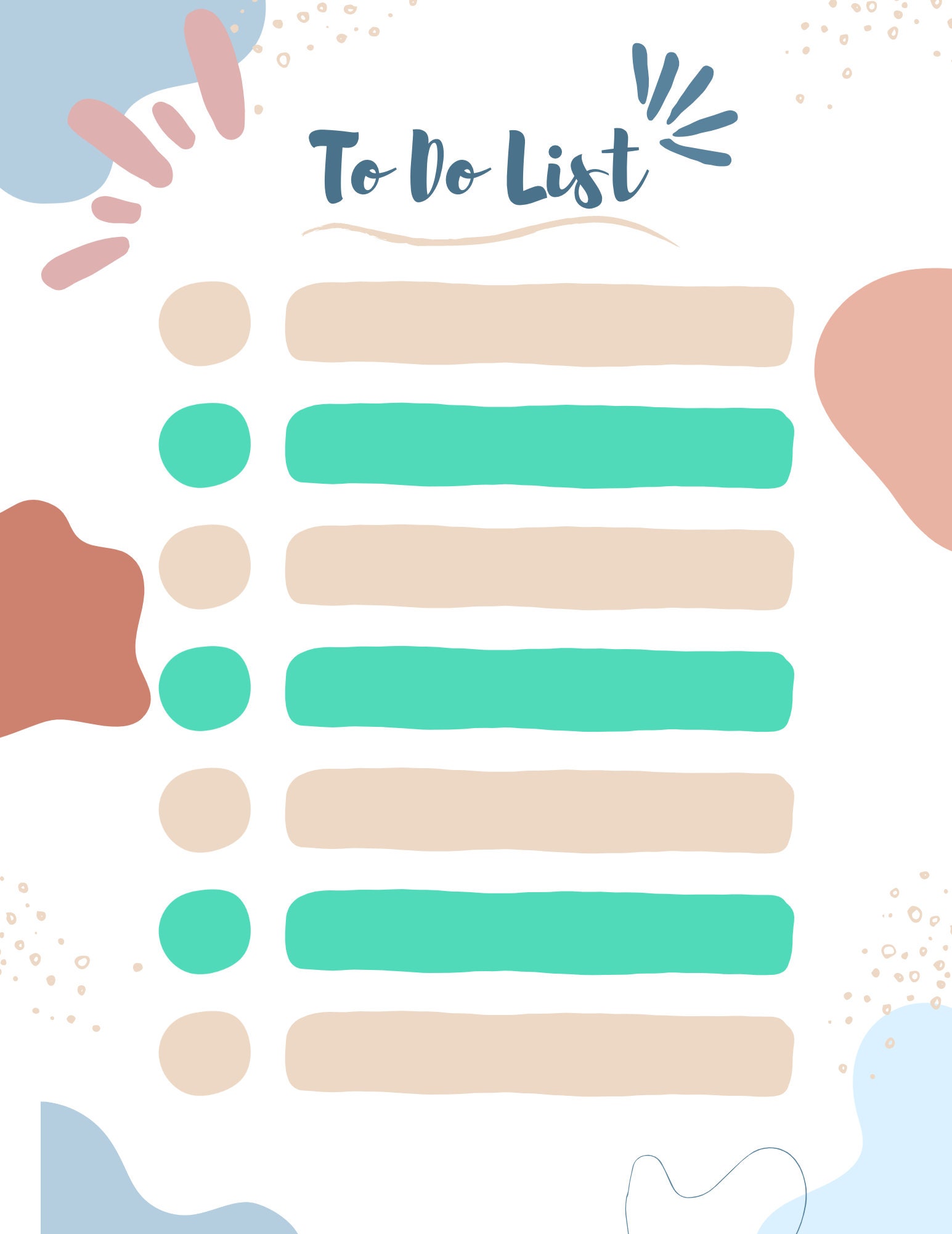 Easy Checklist, Simple Checklist, Printable Checklist, Digital ...