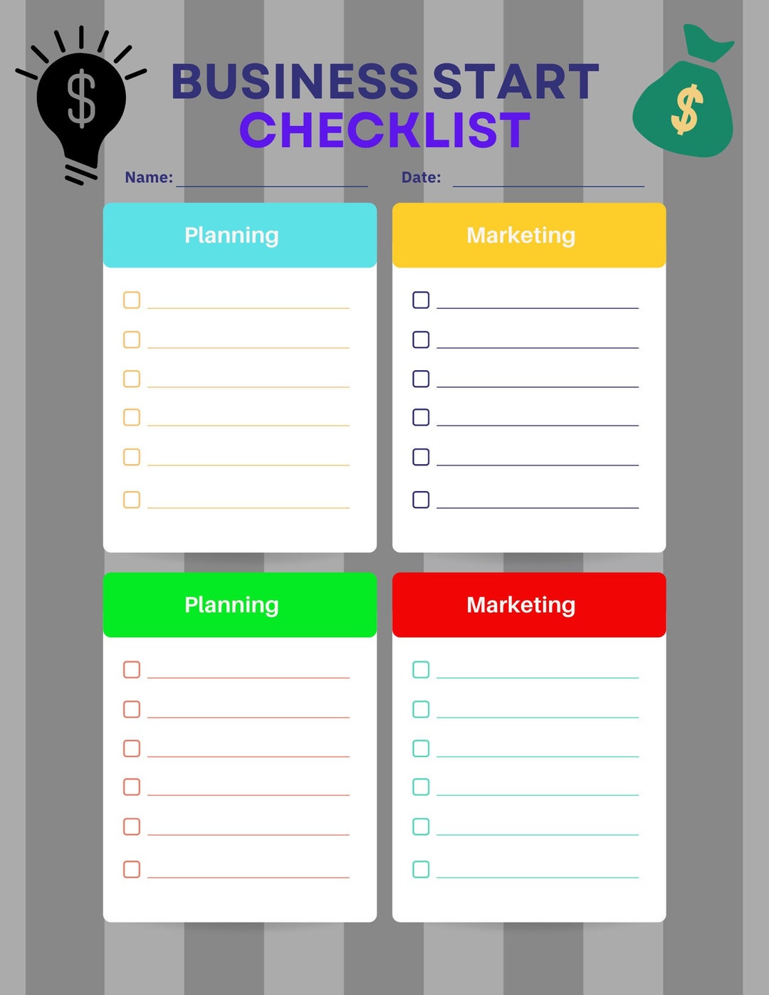 Easy Checklist, Simple Checklist, Printable Checklist, Digital ...