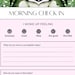 Morning Journal Check in (printable) - Etsy
