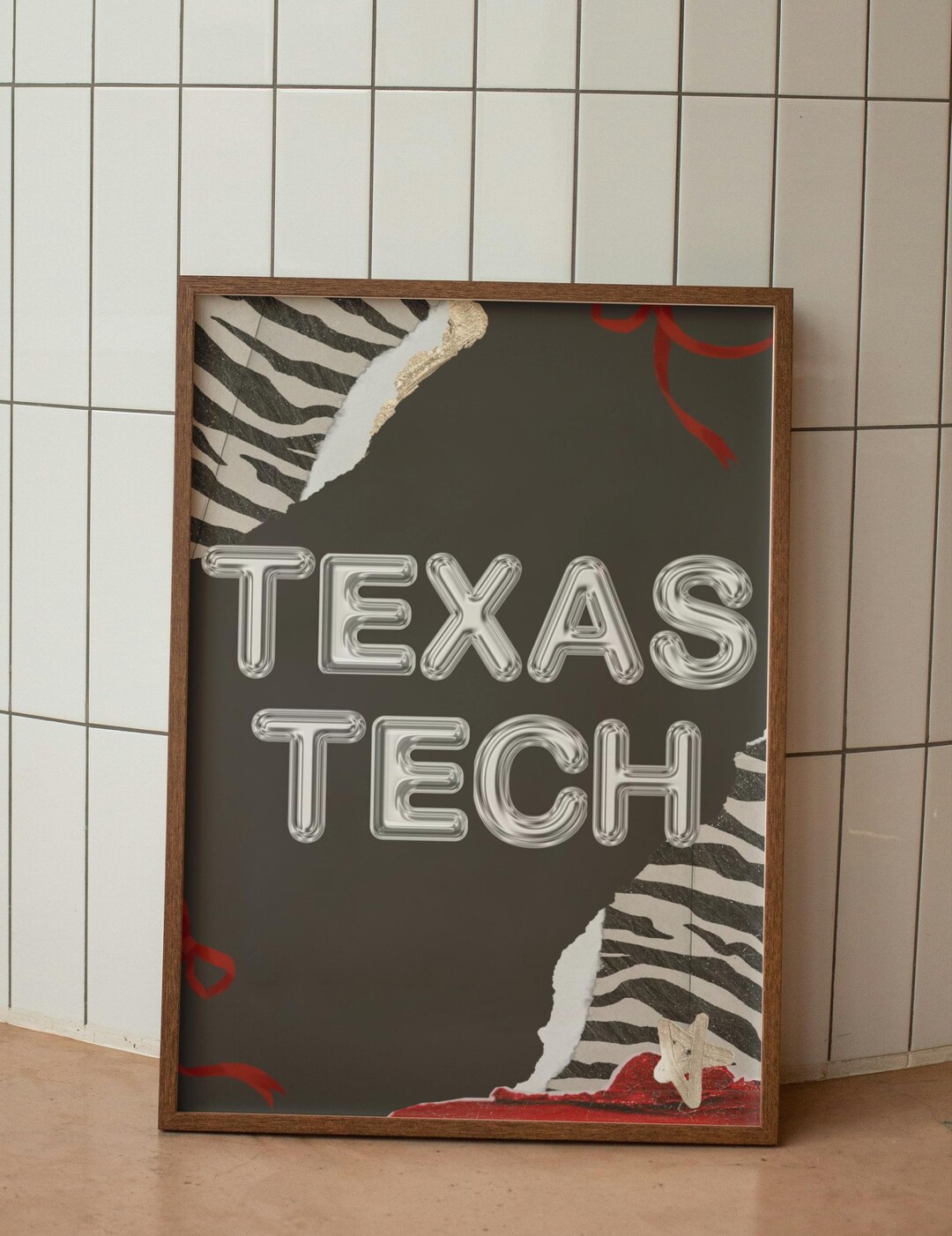 Texas Tech Wall Art, Balloon Print, IT Girl Dorm Room Decor - Etsy