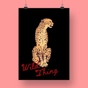 Wild Thing Cheetah Art Print: Trendy Dorm Decor (digital Download) - Etsy
