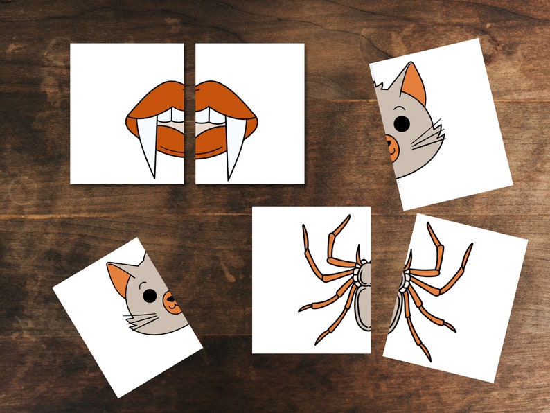 Halloween Matching Cards Printable Preschool Toddler Learning Activity ...