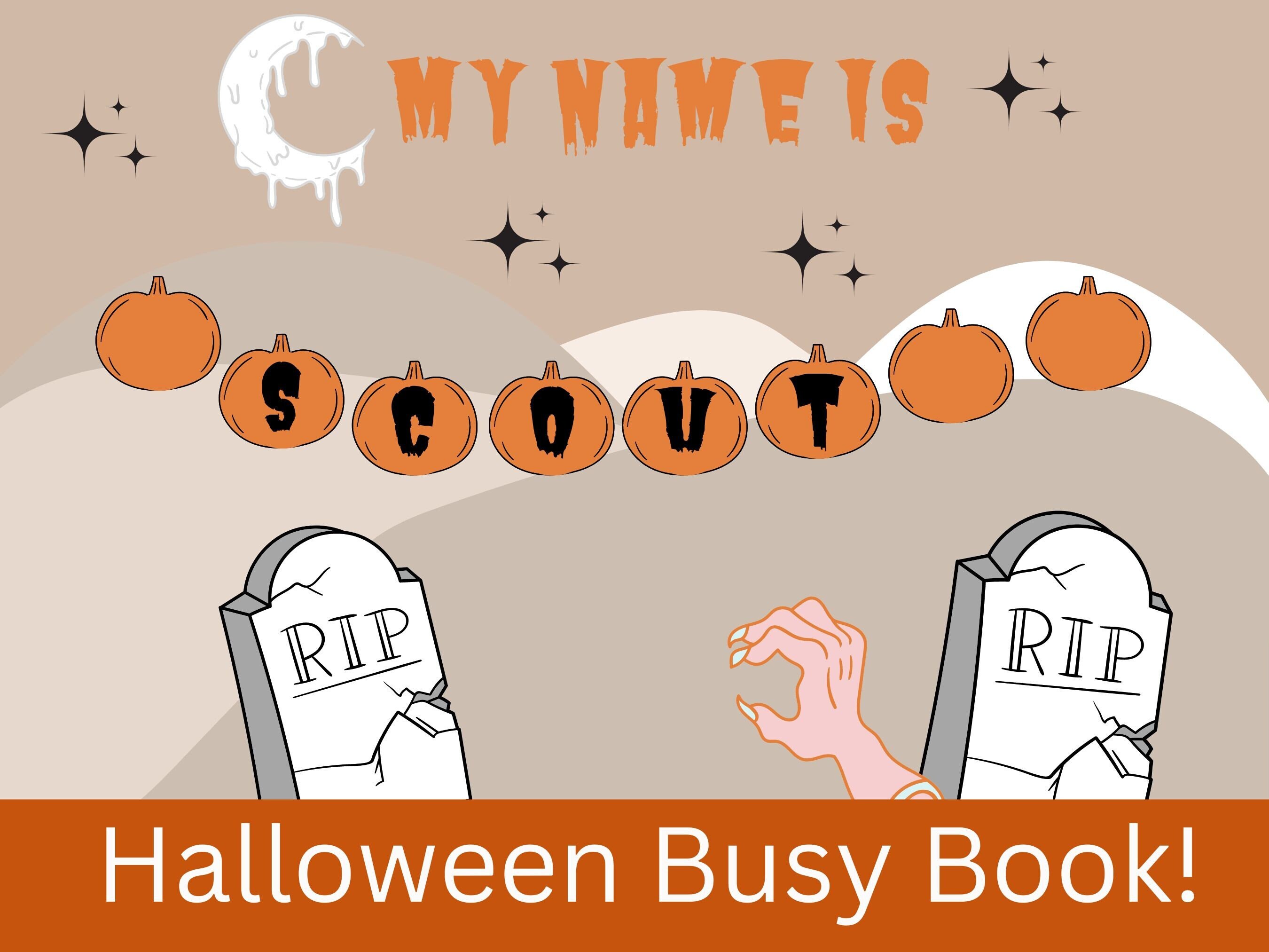 Halloween Busy Book Printable Preschool Toddler Learning Activity ...