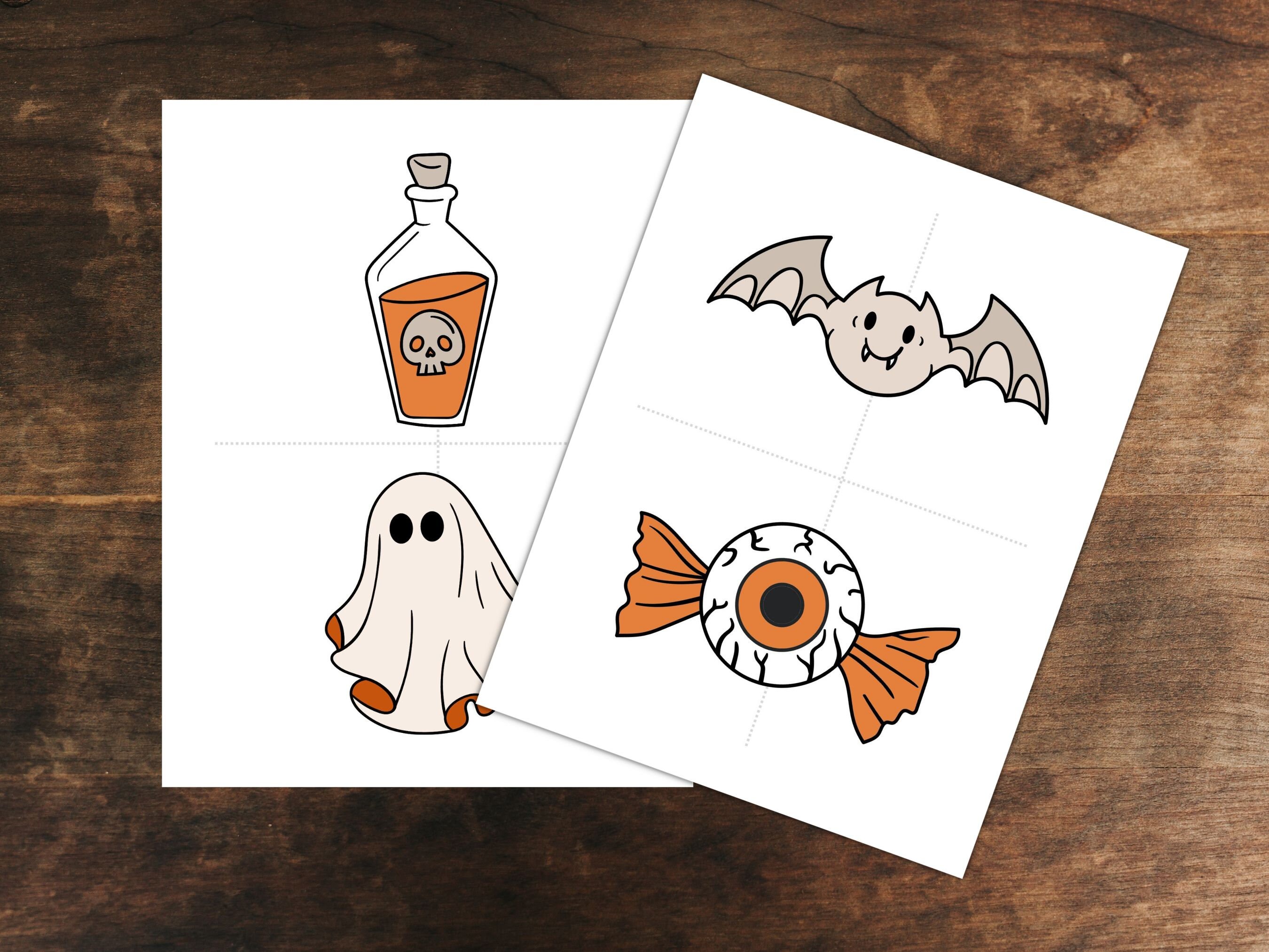 Halloween Matching Cards Printable Preschool Toddler Learning Activity ...