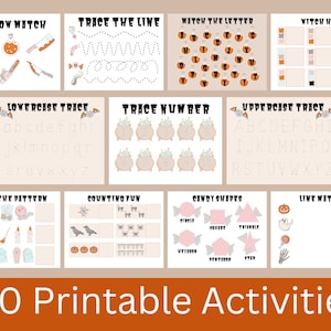 Halloween Busy Book Printable Preschool Toddler Learning Activity ...