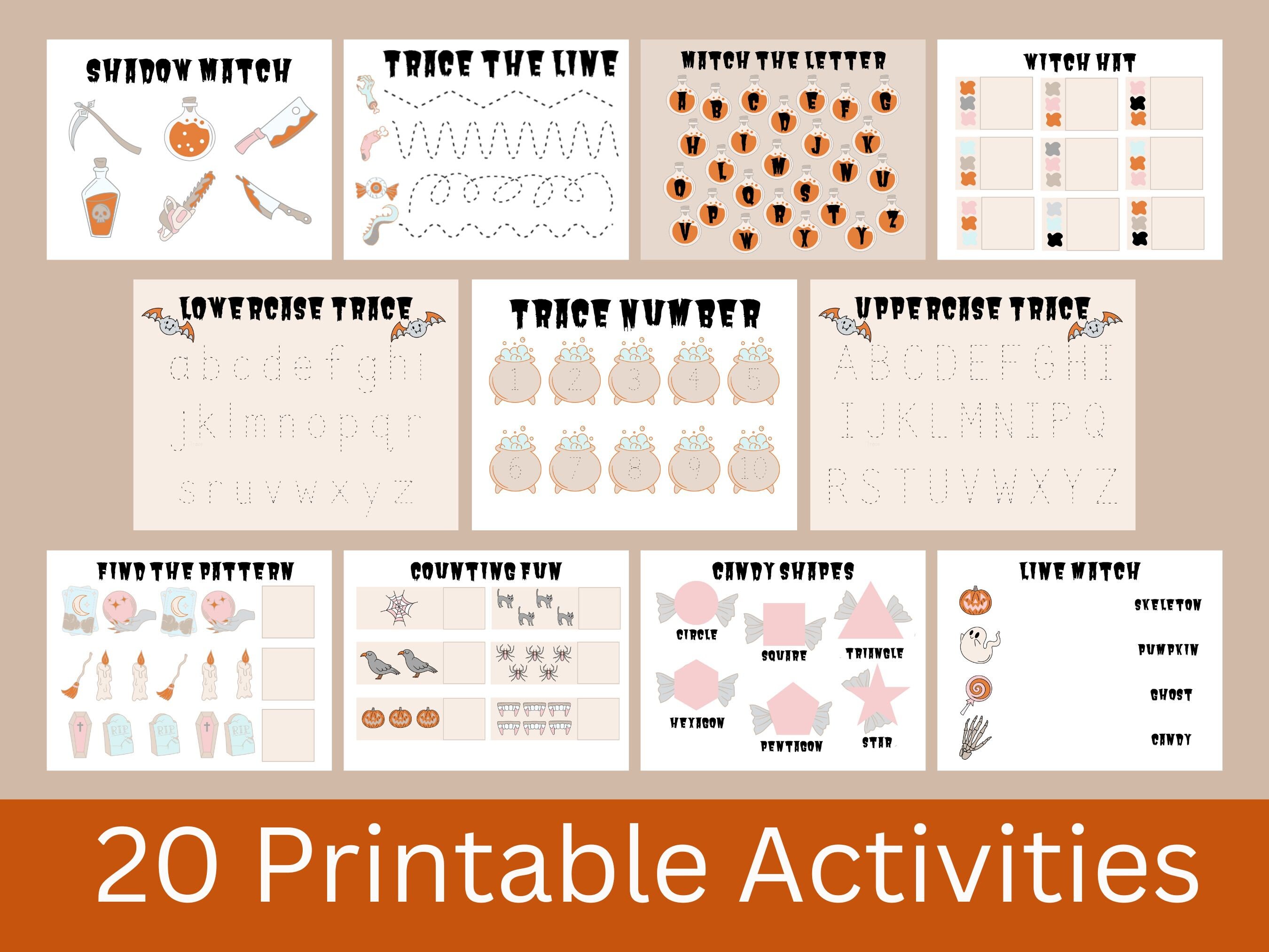 Halloween Busy Book Printable Preschool Toddler Learning Activity ...