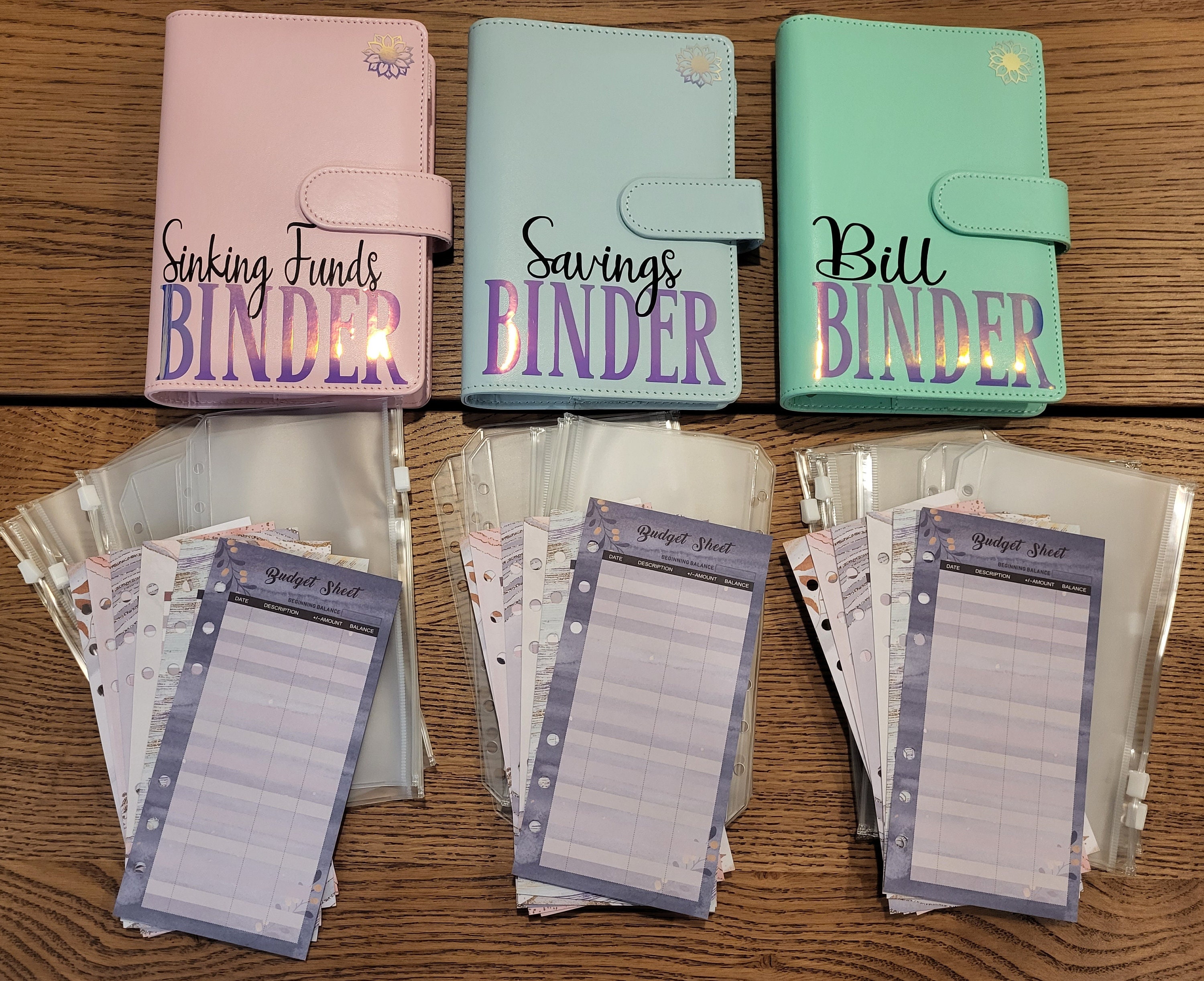 3 Binder Budgeting Set / Budget Binders / Cash Envelope System - Etsy
