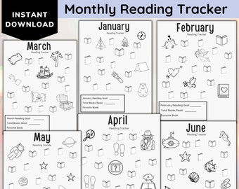Printable Reading Tracker for Kids, Childrens Reading Chart Template ...