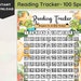 Printable Reading Tracker for Kids, 100 Book Challenge, Bookworm Theme ...